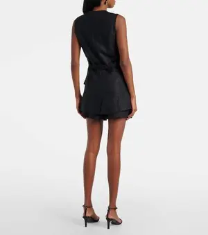 Faithfull The Brand Jane Linen Vest - Black