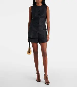 Faithfull The Brand Jane Linen Vest - Black