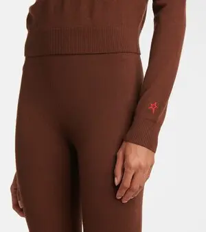 Perfect Moment Nordic Intarsia Half-zip Wool Sweater - Brown
