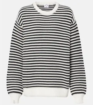 The Upside Boo Striped Cotton Sweater