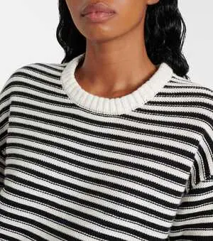 The Upside Boo Striped Cotton Sweater