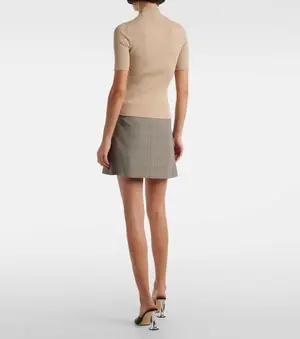 COURREGES Reedition Ribbed-knit Top - Brown