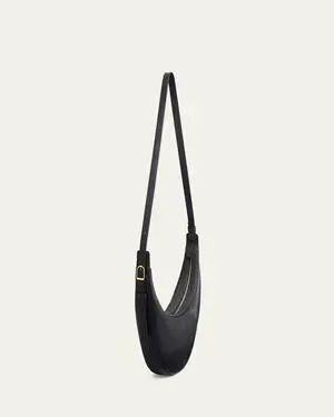 Khaite Augustina Small Zip Calfskin Crossbody Bag - Black