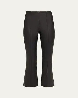 Vince Cropped Flare Leather Pants