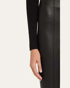 Vince Cropped Flare Leather Pants