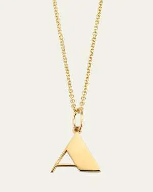 SYDNEY EVAN Sydney Evan 14K Yellow Gold Pure Block Initial Necklace A