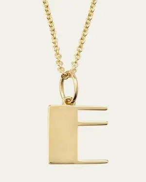 SYDNEY EVAN Sydney Evan 14K Yellow Gold Pure Block Initial Necklace Init E
