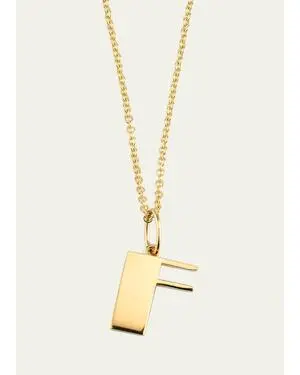 SYDNEY EVAN Sydney Evan 14K Yellow Gold Pure Block Initial Necklace Init F