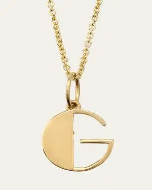 SYDNEY EVAN 14k Yellow Gold Pure Block Initial Necklace - Init G