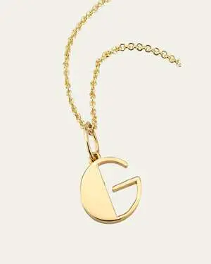 SYDNEY EVAN 14k Yellow Gold Pure Block Initial Necklace - Init G