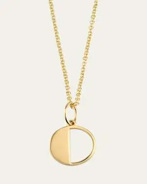 SYDNEY EVAN Sydney Evan 14K Yellow Gold Pure Block Initial Necklace Init O