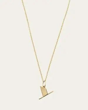 SYDNEY EVAN Sydney Evan 14K Yellow Gold Pure Block Initial Necklace Init Y