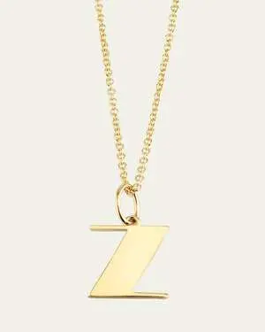 SYDNEY EVAN Sydney Evan 14K Yellow Gold Pure Block Initial Necklace Init Z