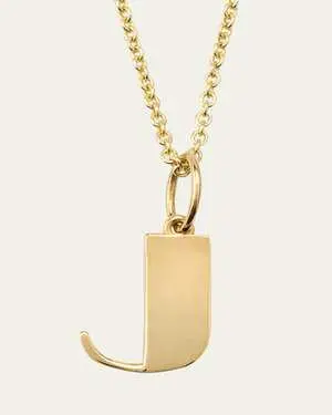 SYDNEY EVAN Sydney Evan 14K Yellow Gold Pure Block Initial Necklace J