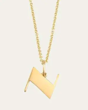 SYDNEY EVAN Sydney Evan 14K Yellow Gold Pure Block Initial Necklace N