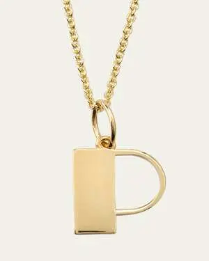 SYDNEY EVAN Sydney Evan 14K Yellow Gold Pure Block Initial Necklace P