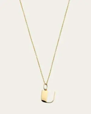 SYDNEY EVAN Sydney Evan 14K Yellow Gold Pure Block Initial Necklace U