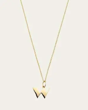 SYDNEY EVAN Sydney Evan 14K Yellow Gold Pure Block Initial Necklace W