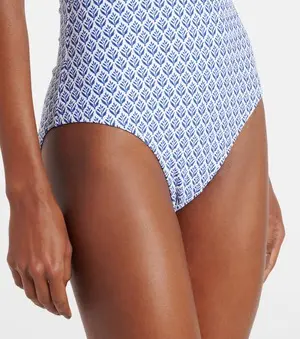 Heidi Klein Cape Cod Printed Halterneck Swimsuit