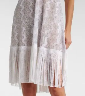 Missoni Zigzag Fringed Lam Beach Dress