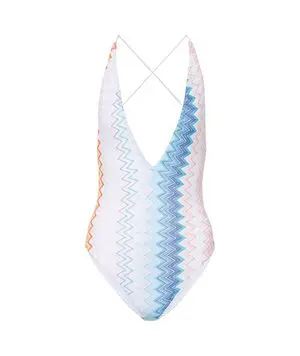 Missoni Zigzag One-Piece Swimsuit Multicoloured