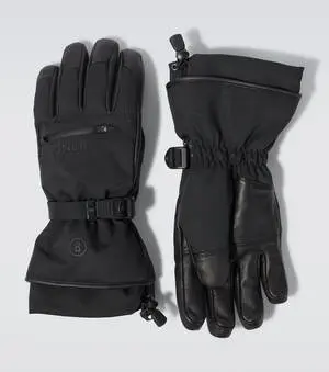 Bogner Adriano Leather-trimmed Ski Gloves - Black