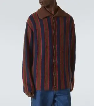 BODE Striped Mohair-blend Cardigan