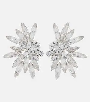 JENNIFER BEHR Shanti Crystal Earrings - Silver