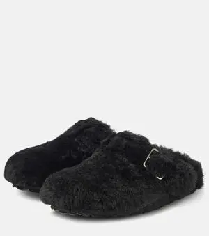 BIRKENSTOCK Boston Shearling Clogs - Black