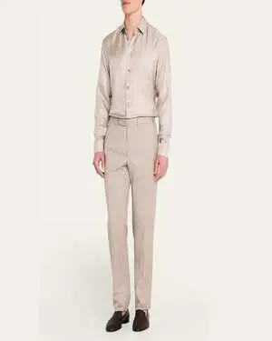 Giorgio Armani Solid Silk Dress Shirt