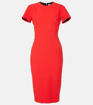 Victoria Beckham Crêpe Midi Dress
