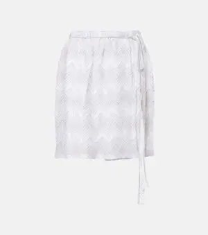 Missoni Zigzag Lamé Wrap Skirt - White