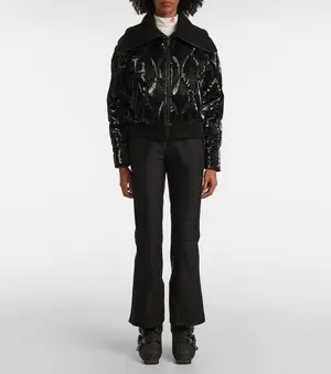 Perfect Moment Carving Quilted Down Ski Jacket - Black