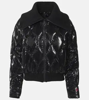 Perfect Moment Carving Quilted Down Ski Jacket - Black
