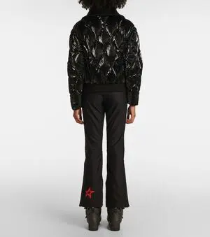 Perfect Moment Carving Quilted Down Ski Jacket - Black