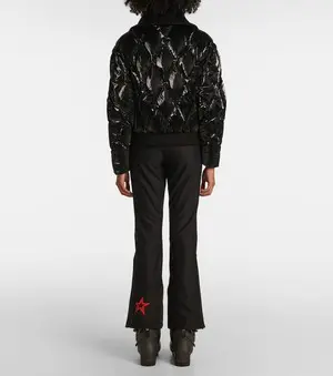 Perfect Moment Carving Quilted Down Ski Jacket - Black