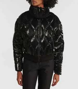 Perfect Moment Carving Quilted Down Ski Jacket - Black