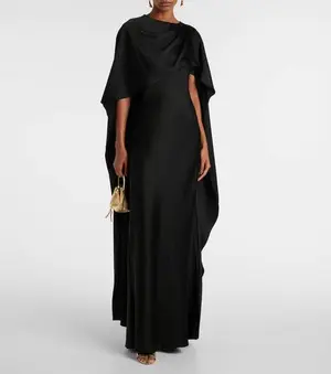 Simkhai Izel Satin Gown - Black