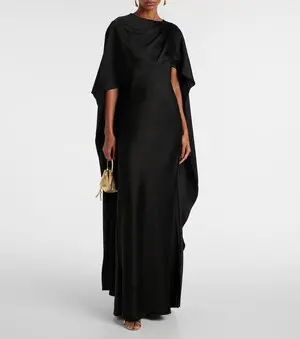 Simkhai Izel Satin Gown - Black