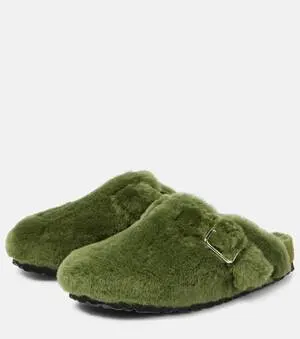 BIRKENSTOCK Boston Shearling Clogs - Green