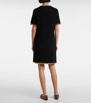Tory Burch Chain-detail Waffle-knit Minidress