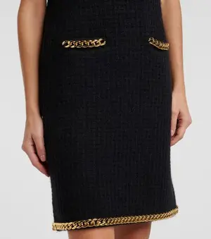 Tory Burch Chain-detail Waffle-knit Minidress
