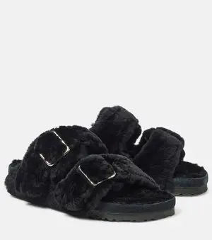 BIRKENSTOCK Birkenstock 1774 Arizona Shearling Sandals Black