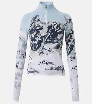 Perfect Moment Jacquard Half-zip Ski Top - Multicoloured