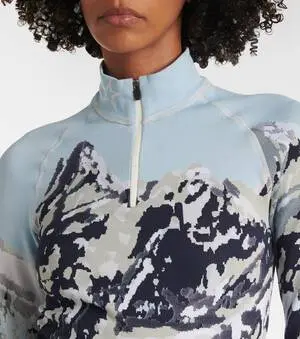 Perfect Moment Jacquard Half-zip Ski Top - Multicoloured