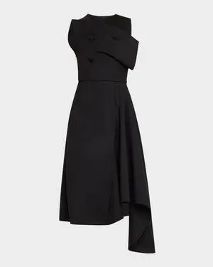 Givenchy 4-button Asymmetric Dress