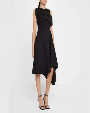 Givenchy 4-button Asymmetric Dress