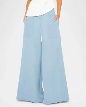 JBQ Oslo Chambray Wide-leg Pants