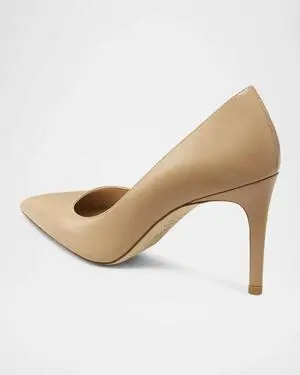 STUART WEITZMAN Power 85 Leather Pumps - Adobe