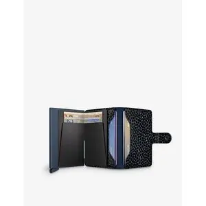 SECRID Giraffina Brand-debossed Leather Wallet - Blue